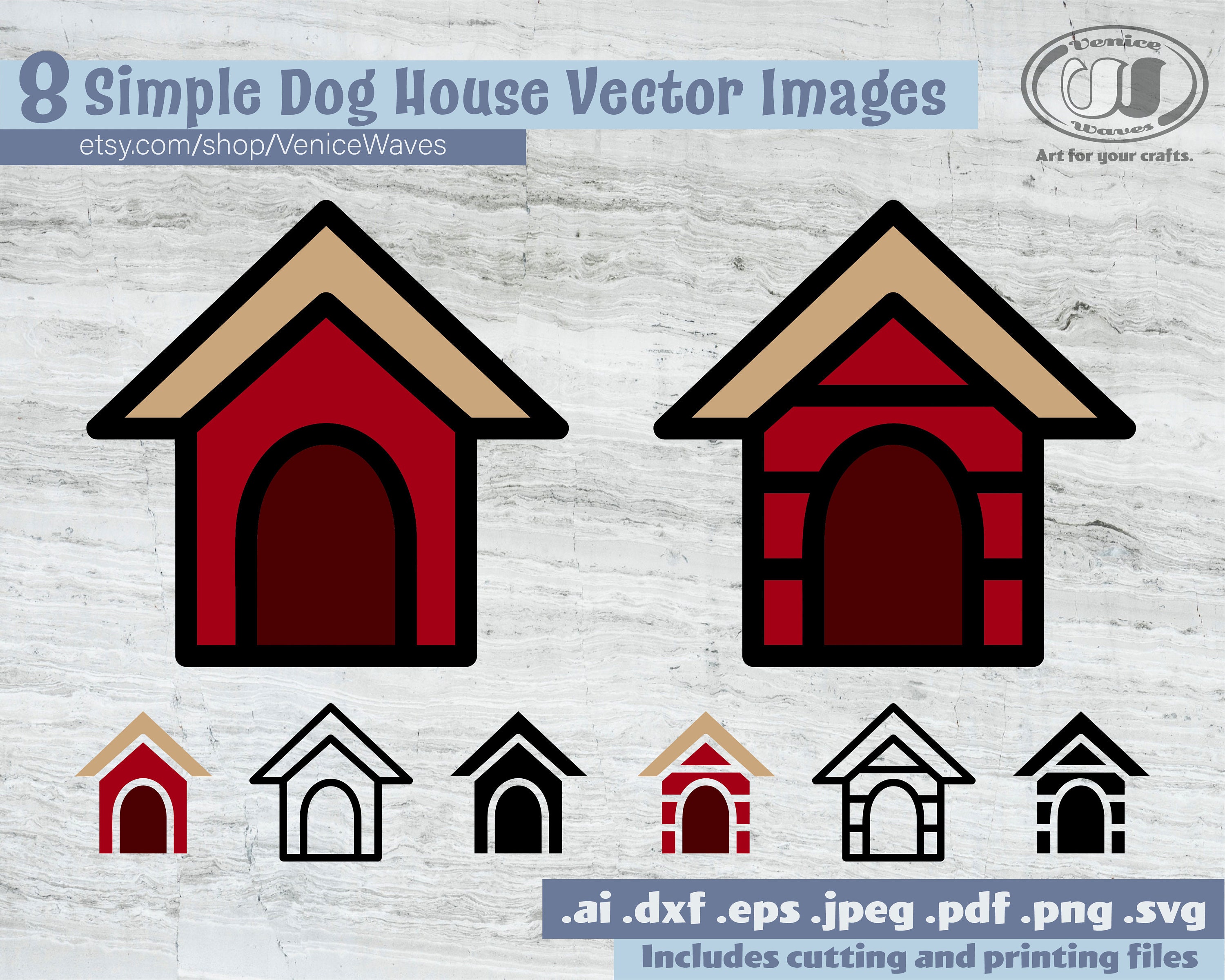 Dog Houses Clipart