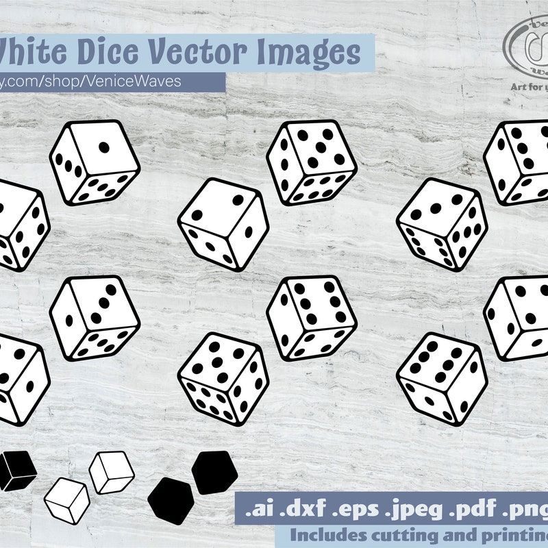 Dice Digital Template - Etsy