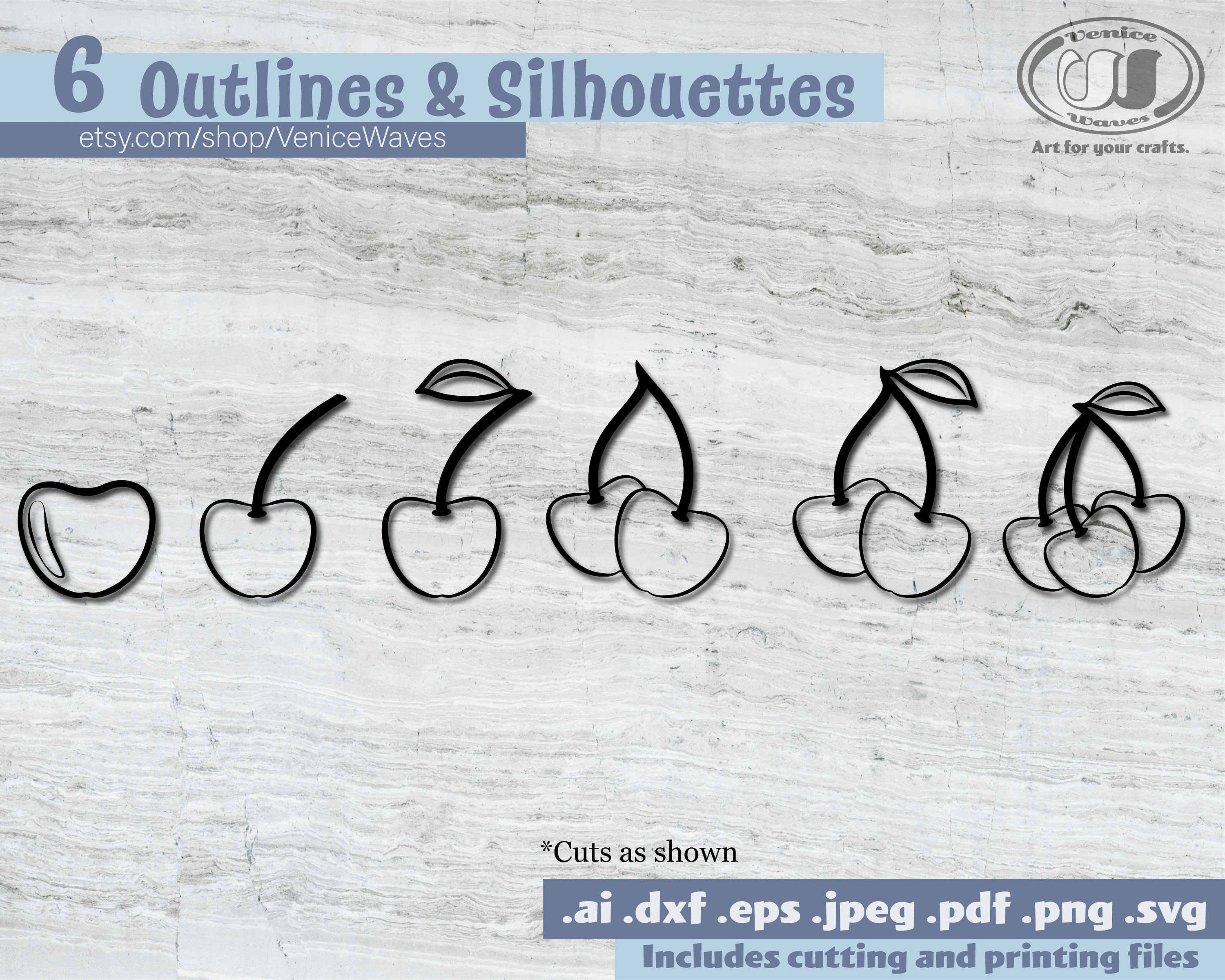 Cherries Clipart, Cherries Cut File, Printable Cherries , Cherries PDF ...