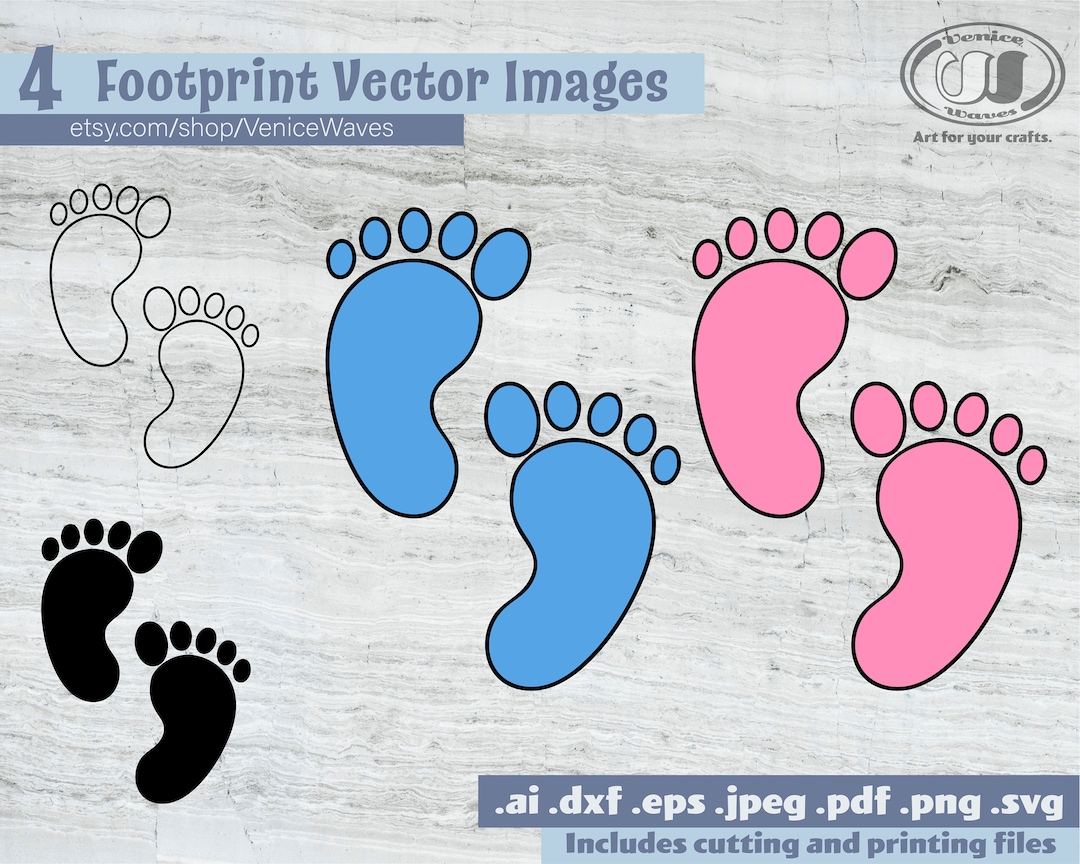 Footprint SVG, Footprint Cut File, Footprint Clipart, Footprint PDF ...