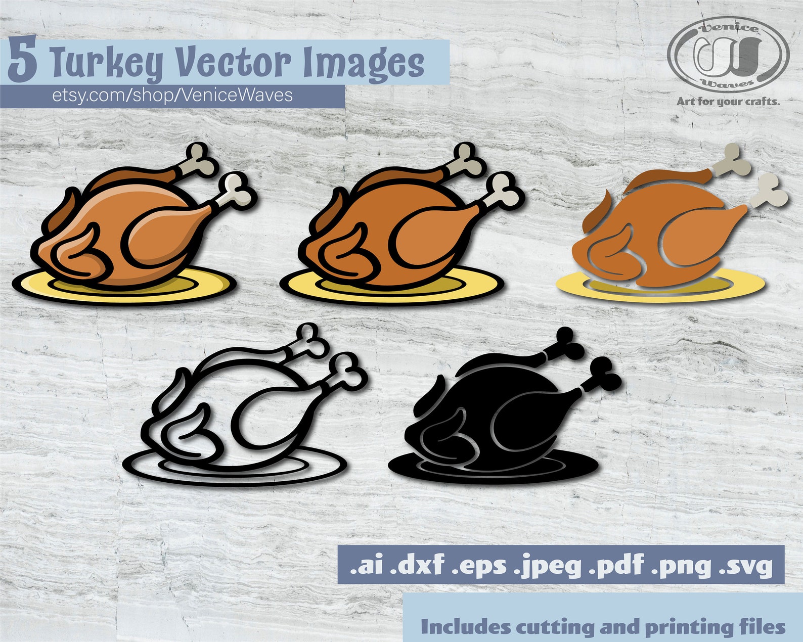 Cooked Turkey SVG Thanksgiving Cut File Food Clipart - Etsy