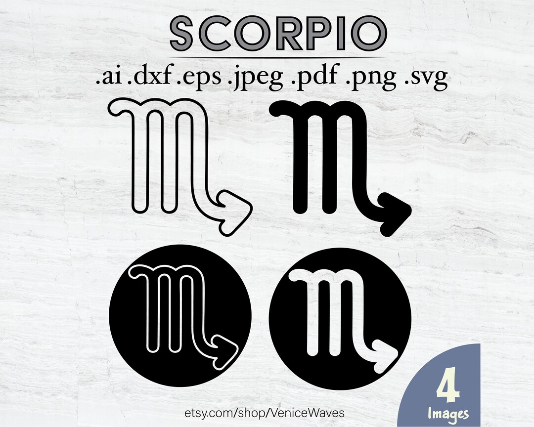 Scorpio SVG, Scorpio Cut File, Scorpio Clipart, Scorpio PDF, Scorpio ...