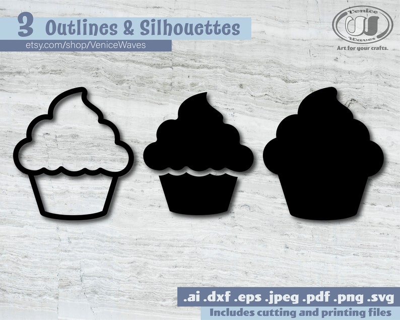 Simple Cupcakes SVG Cupcake Cut File Cupcake Clipart | Etsy