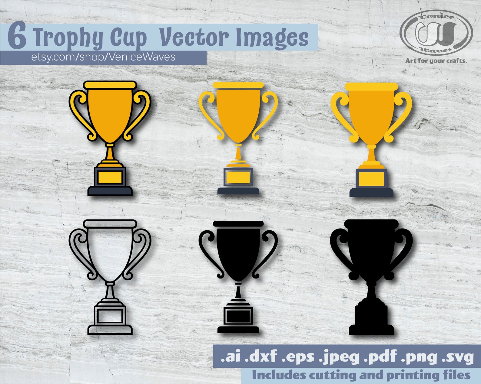 Trophy Cup SVG Trophy Cut File Award Clipart Sports PDF - Etsy UK