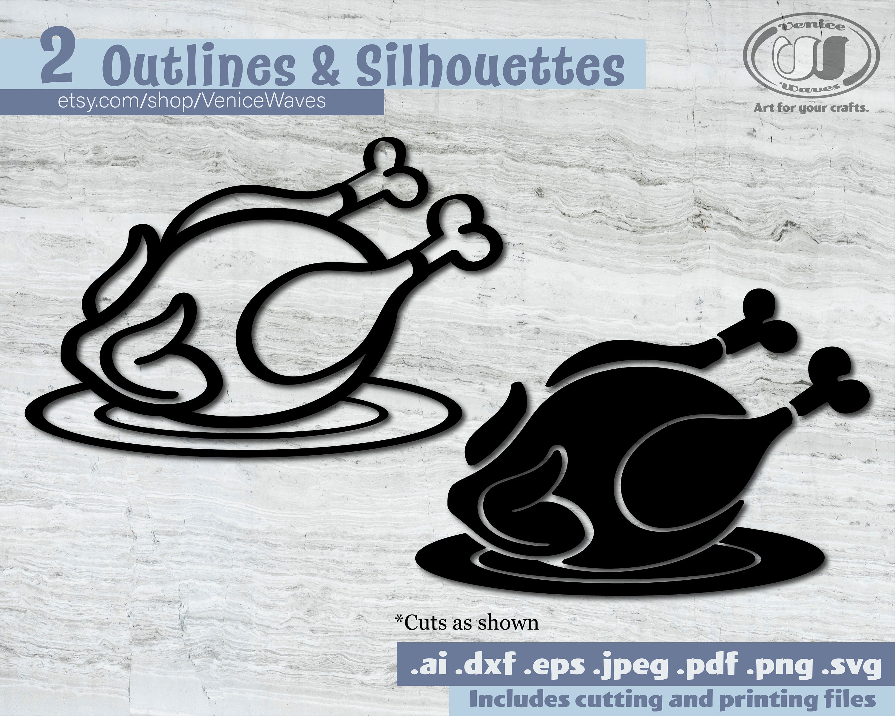 Cooked Turkey SVG Thanksgiving Cut File Food Clipart | Etsy