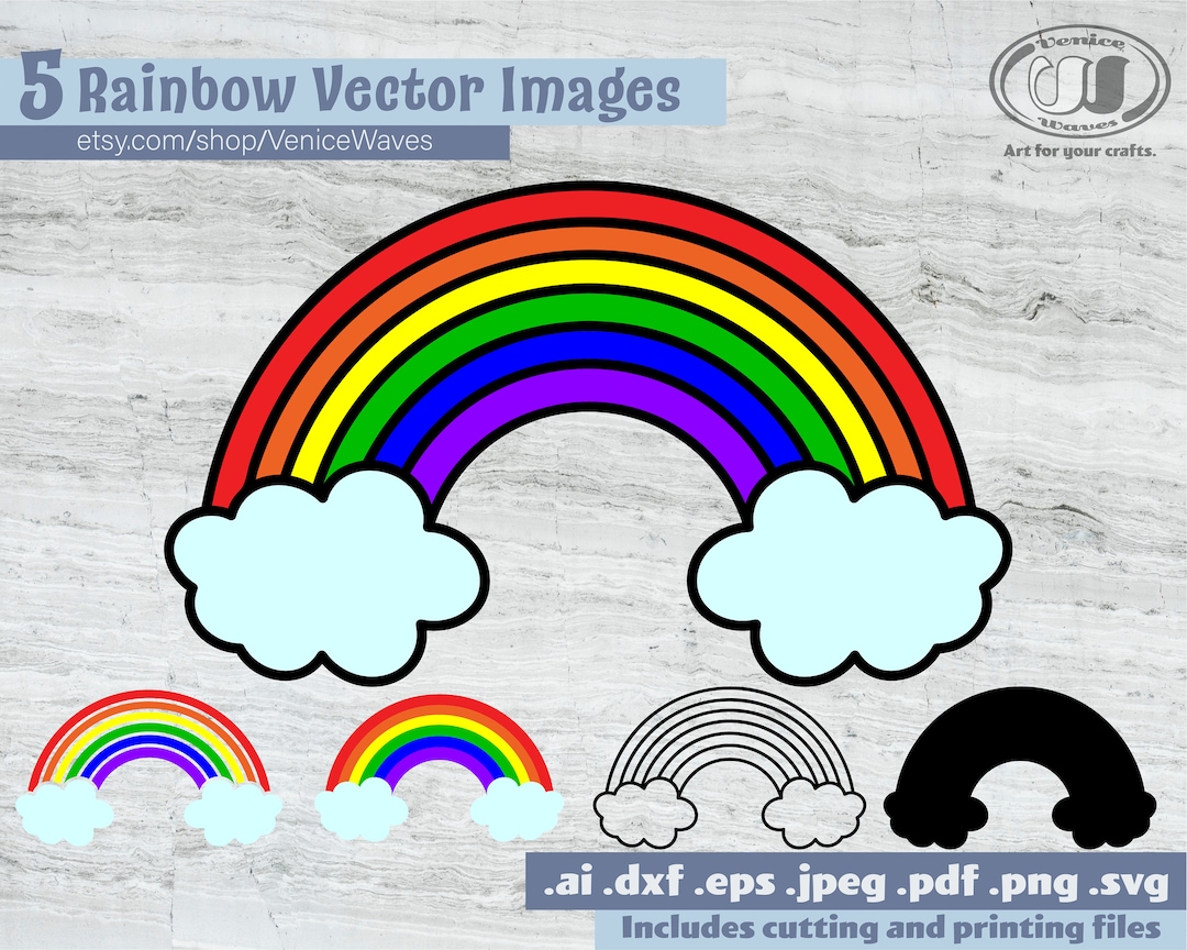 Rainbow SVG, Rainbow Cut File, Rainbow Clipart, Rainbow PDF, Rainbow ...