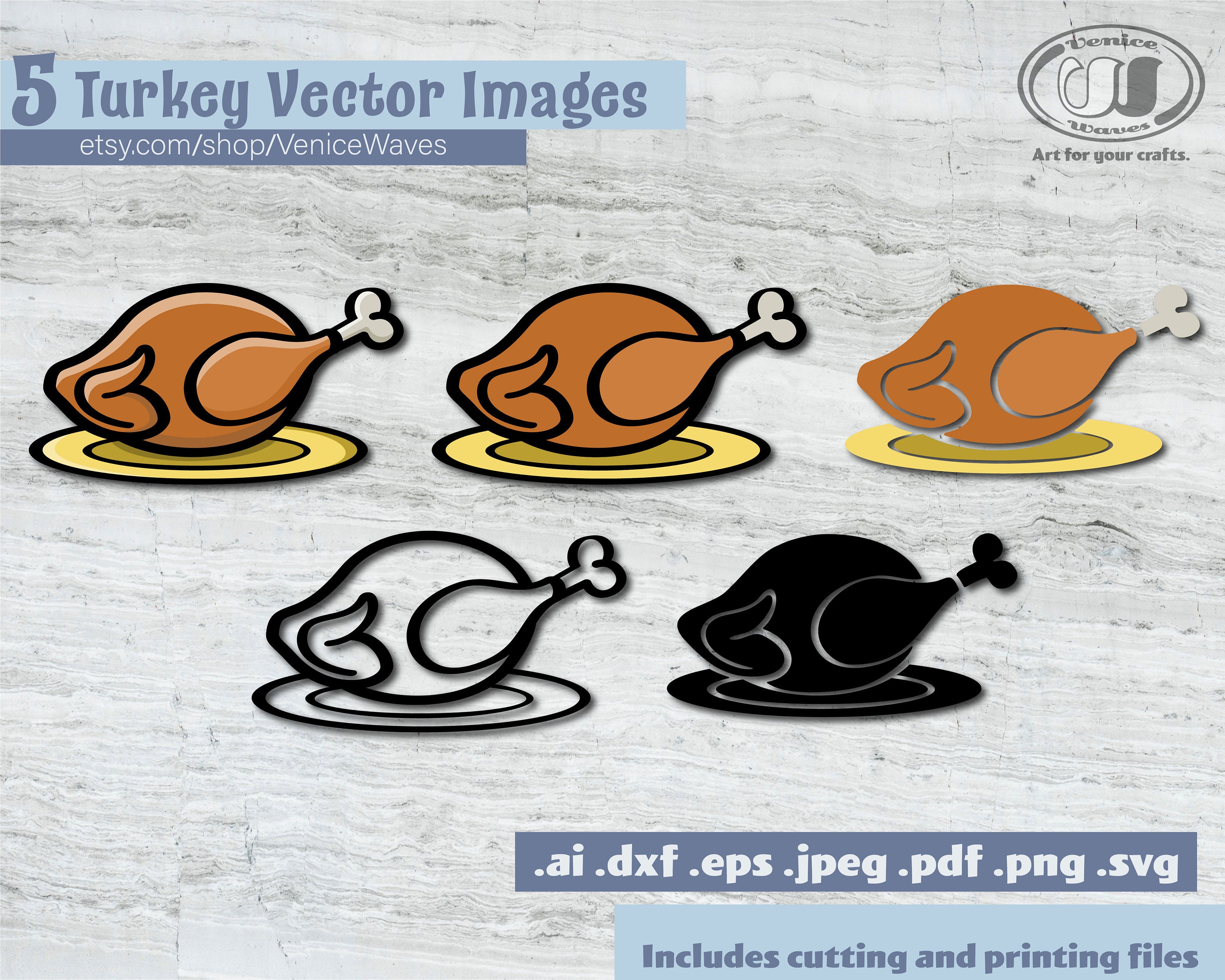 Cooked Turkey SVG Thanksgiving Cut File Food Clipart - Etsy