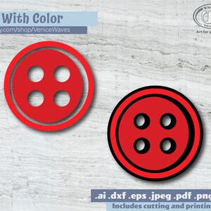 Red Button SVG, Button Cut File, Button Clipart, Button PDF, Button ...