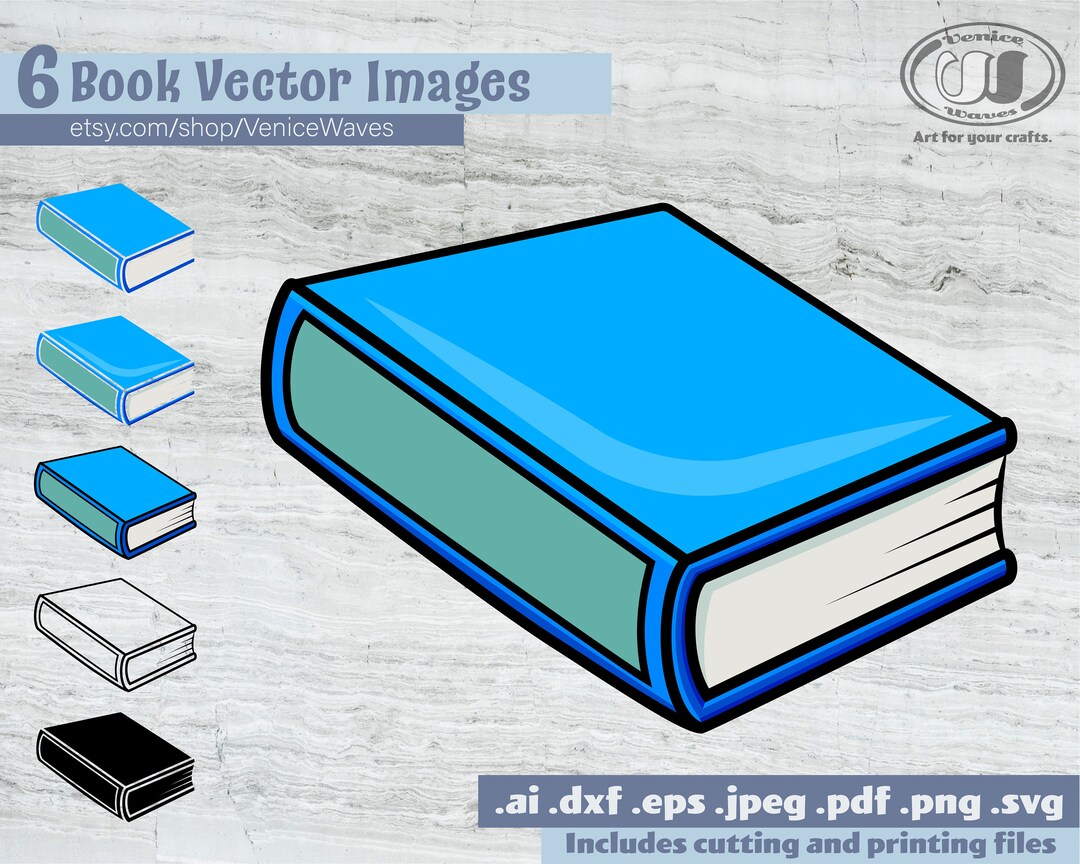 Book SVG, Book Cut File, Book Clipart, Book PDF, Book Download, Digital ...