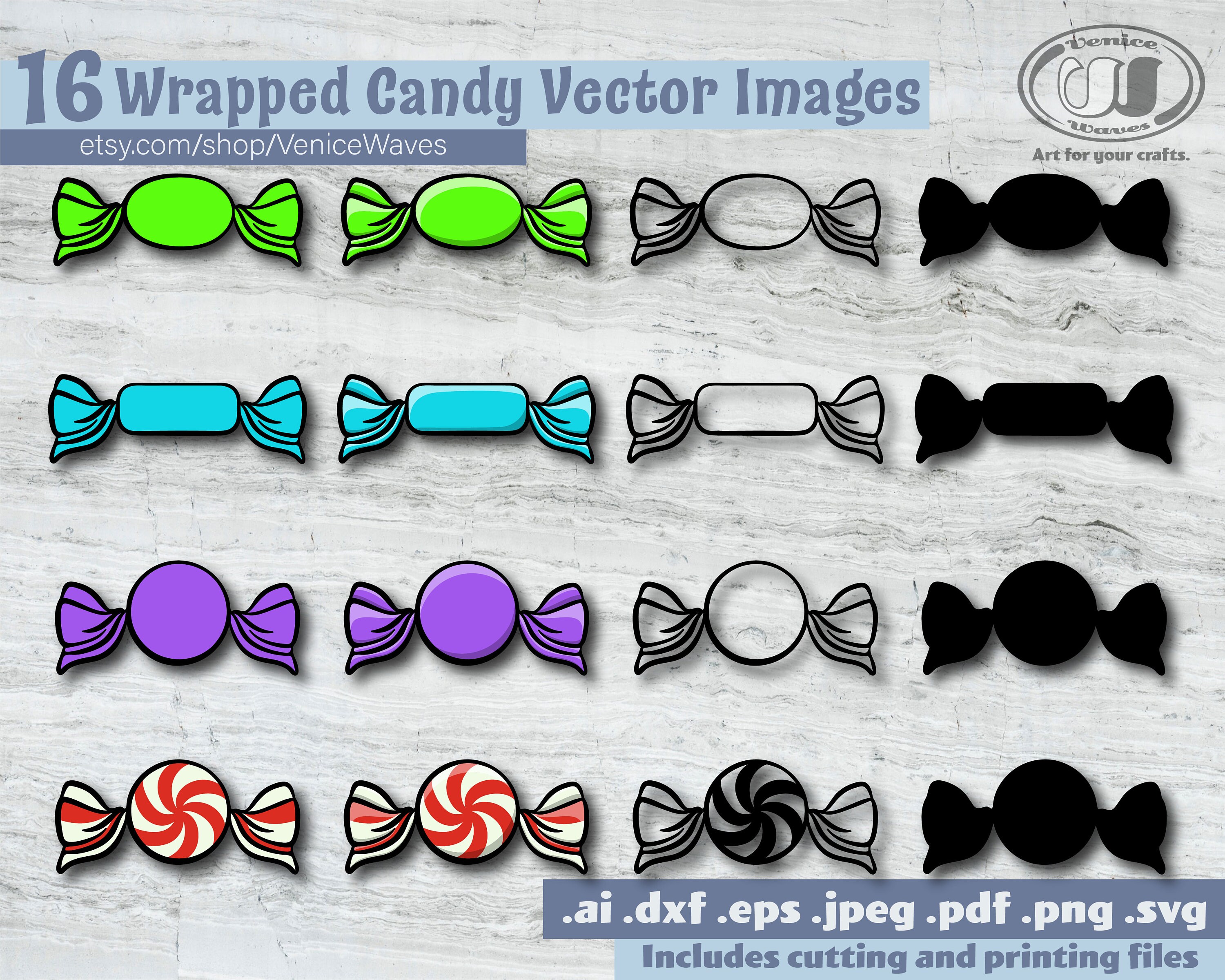 Wrapped Candy SVG, Wrapped Candy Cut File, Wrapped Candy Clipart ...