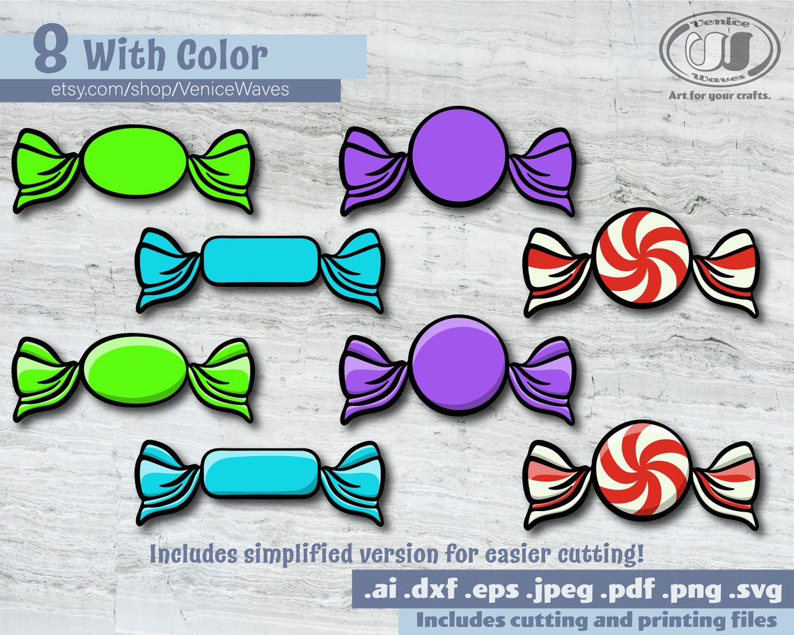 Wrapped Candy SVG Wrapped Candy Cut File Wrapped Candy - Etsy