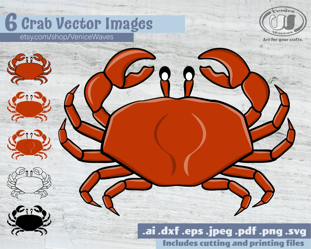 Crab SVG, Crab Cut File, Crab Clipart, Crab PDF, Crab Download, Digital ...