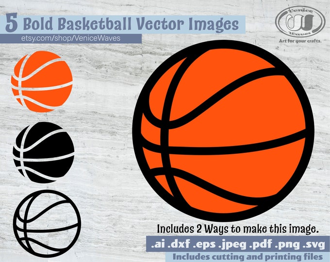 Basketball Outline Download Files - SVG, DXF, EPS, Silhouette Studio ...