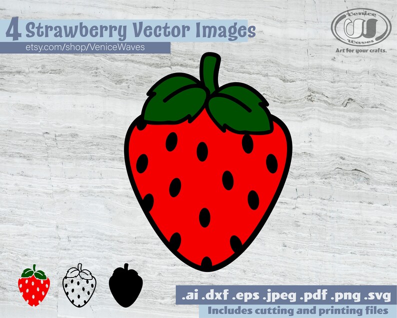 Strawberry SVG Strawberry Cut File Strawberry Clipart - Etsy