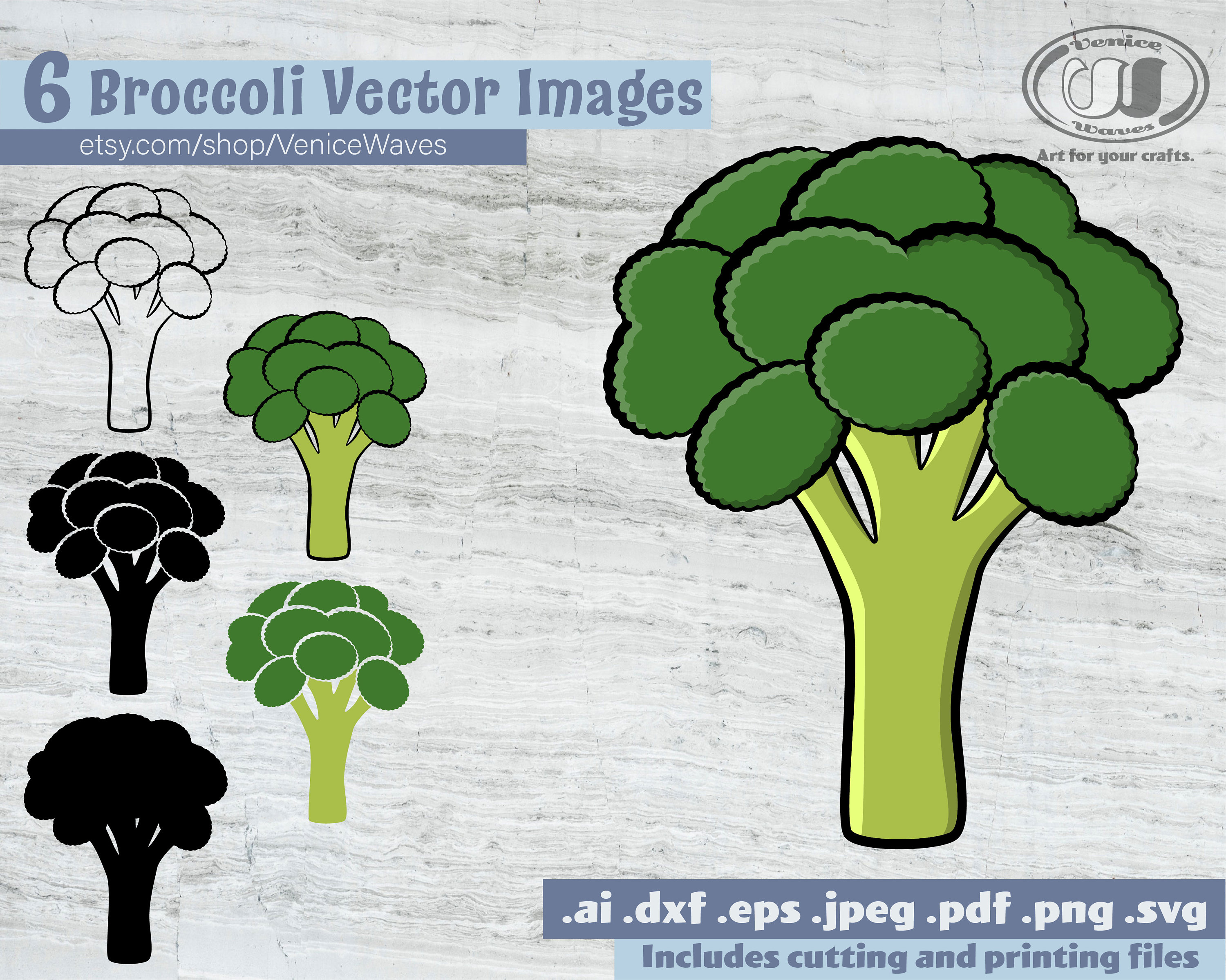 Broccoli SVG Broccoli Cut File Broccoli Clipart Broccoli | Etsy