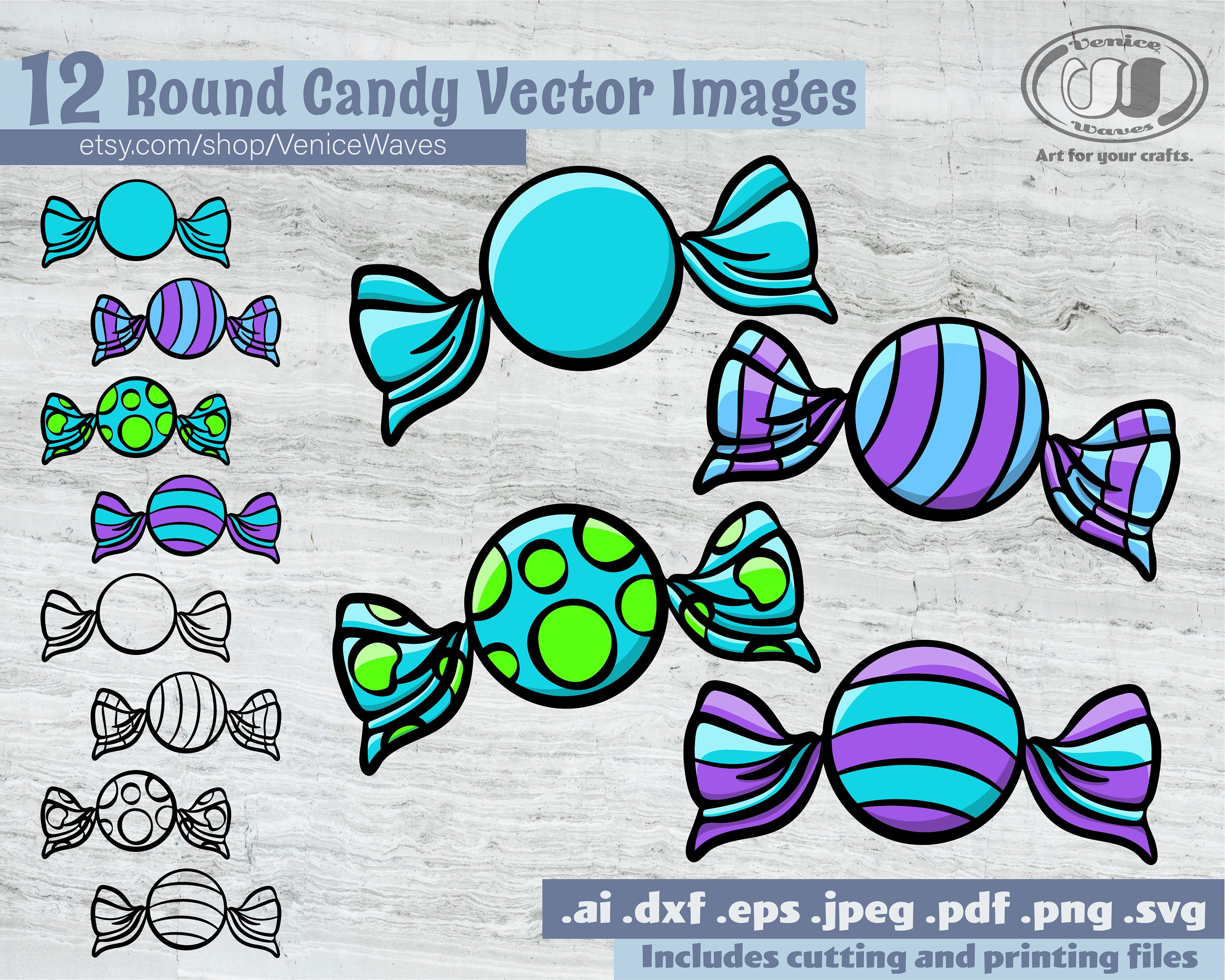 Round Candy SVG, Round Candy Cut File, Round Candy Clipart, Round Candy ...