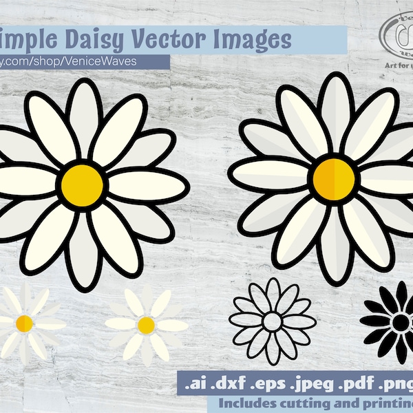 Simple Daisy Svg - Etsy