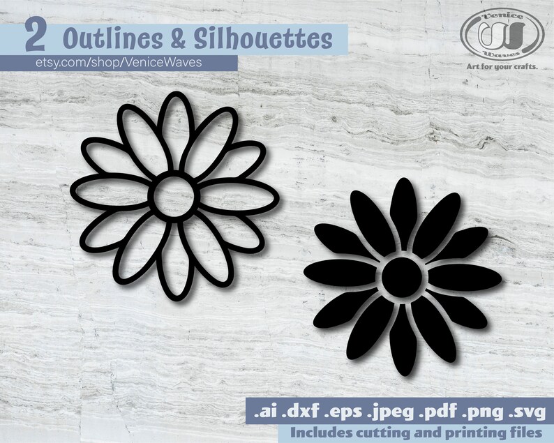 Simple Daisy SVG Simple Daisy Cut File Simple Daisy Clipart - Etsy