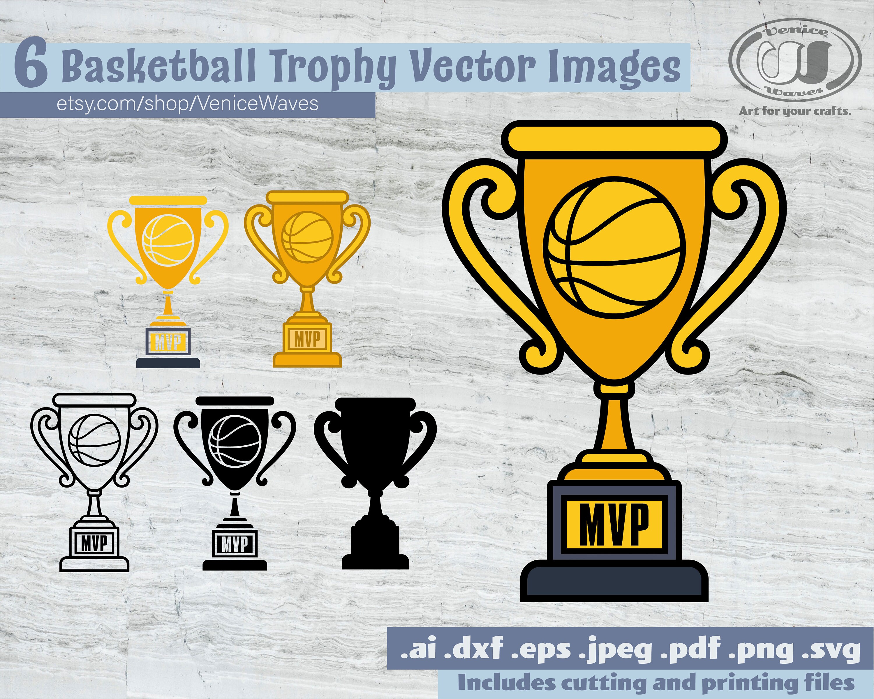 Basketball Trophy Vector