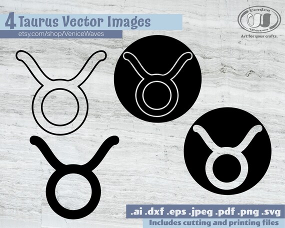 Taurus SVG Taurus Cut File Taurus Clipart Taurus PDF | Etsy