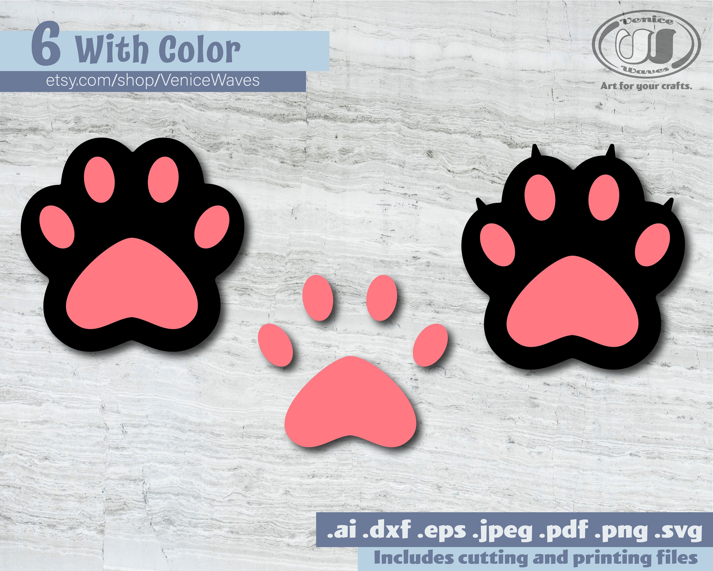 Cat Paw SVG, Cat Paw Cut File, Cat Paw Clipart, Cat Paw PDF, Cat Paw ...