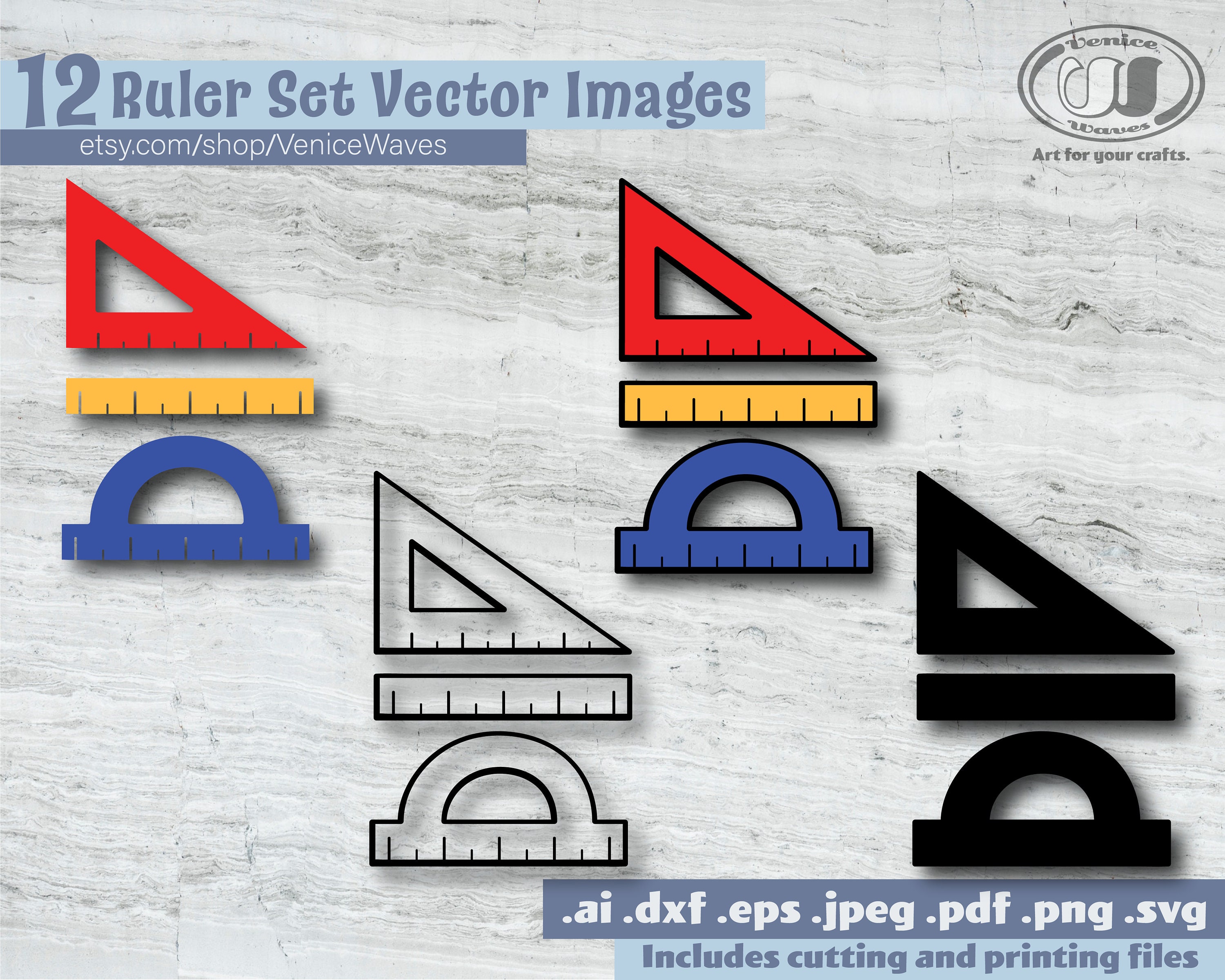 Ruler SVG Ruler Cut File Ruler Clipart Ruler PDF Ruler | Etsy Australia