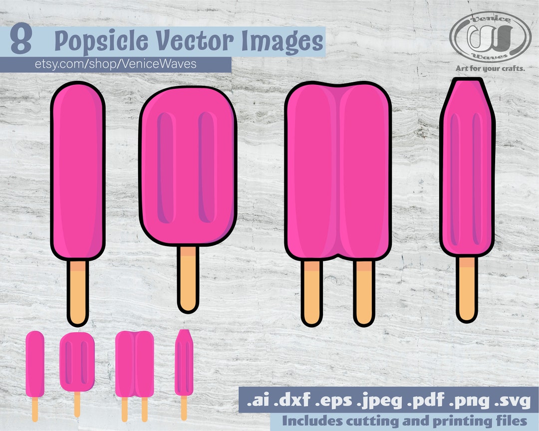 Popsicles Clipart, Popsicles Cut Files, Popsicles Vector Art, Cricut ...