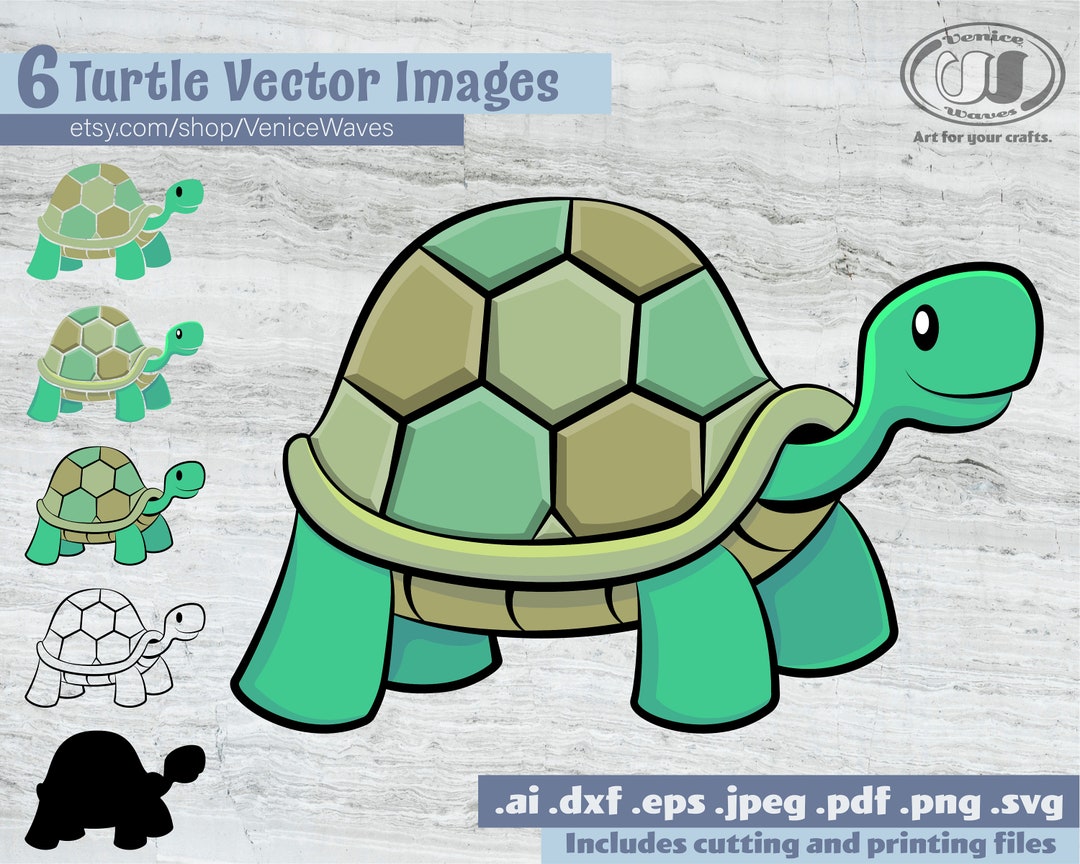 Turtle SVG, Turtle Cut File, Turtle Clipart, Turtle PDF, Turtle ...