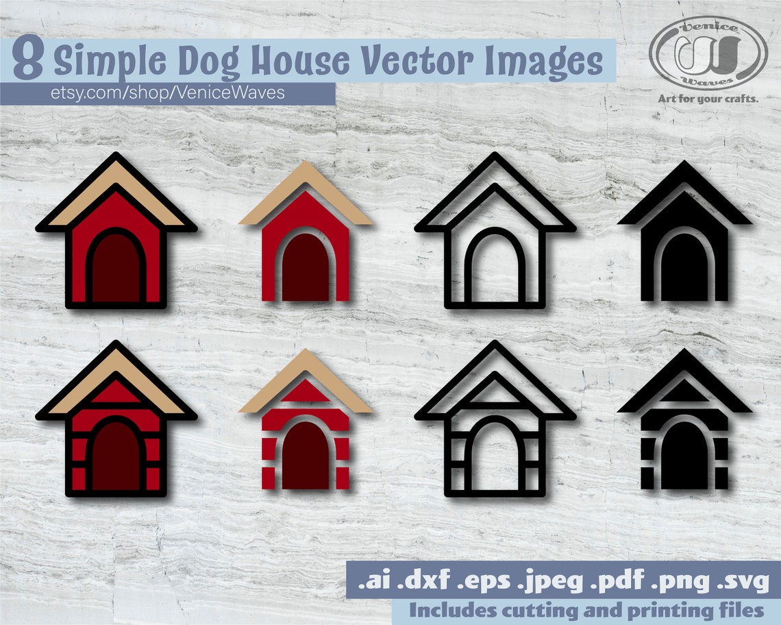 Simple Dog House SVG, Dog House Cut File, Dog House Clipart, Dog House ...