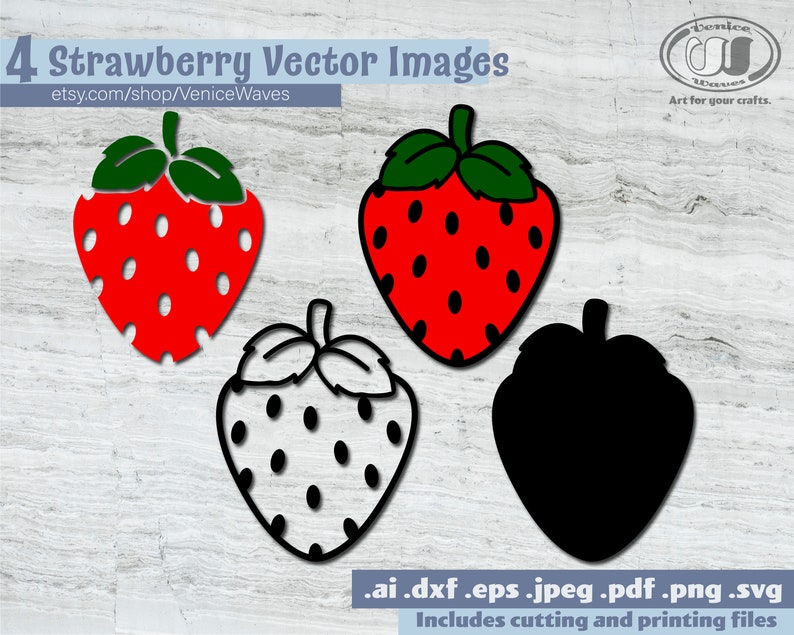 Strawberry SVG Strawberry Cut File Strawberry Clipart - Etsy