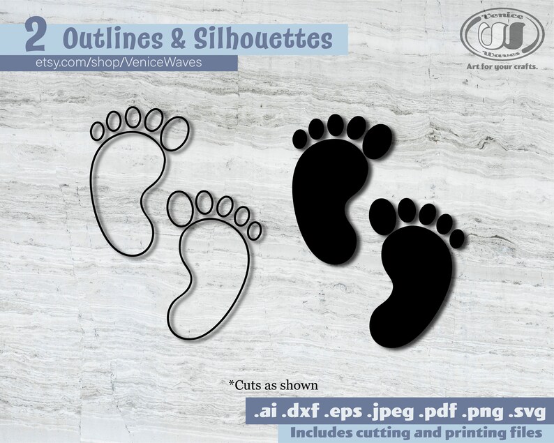 Footprint SVG Footprint Cut File Footprint Clipart - Etsy