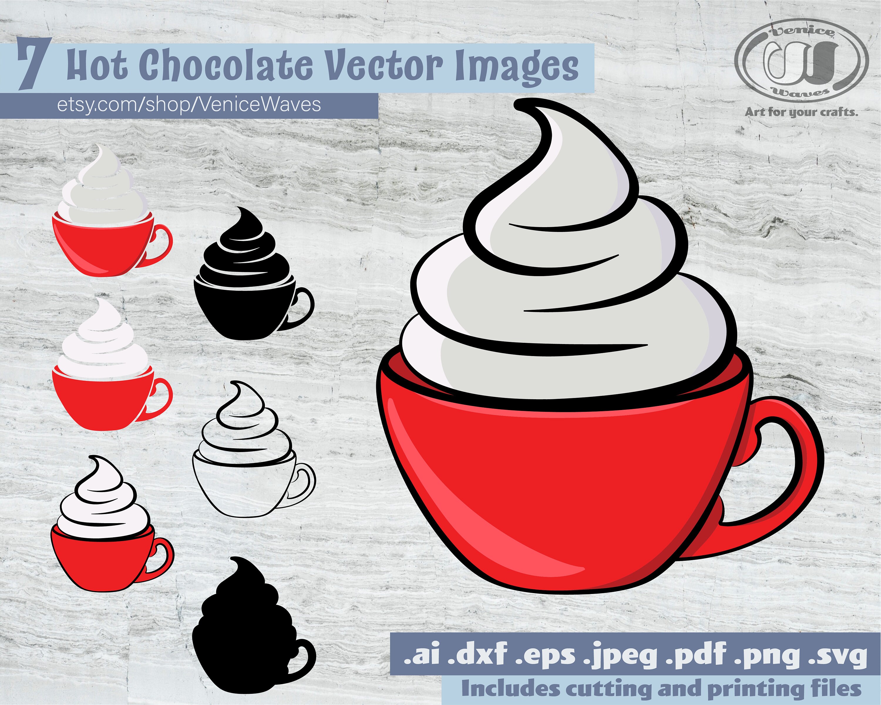 Hot Cocoa SVG Hot Cocoa Cut File Hot Chocolate Clipart Hot | Etsy