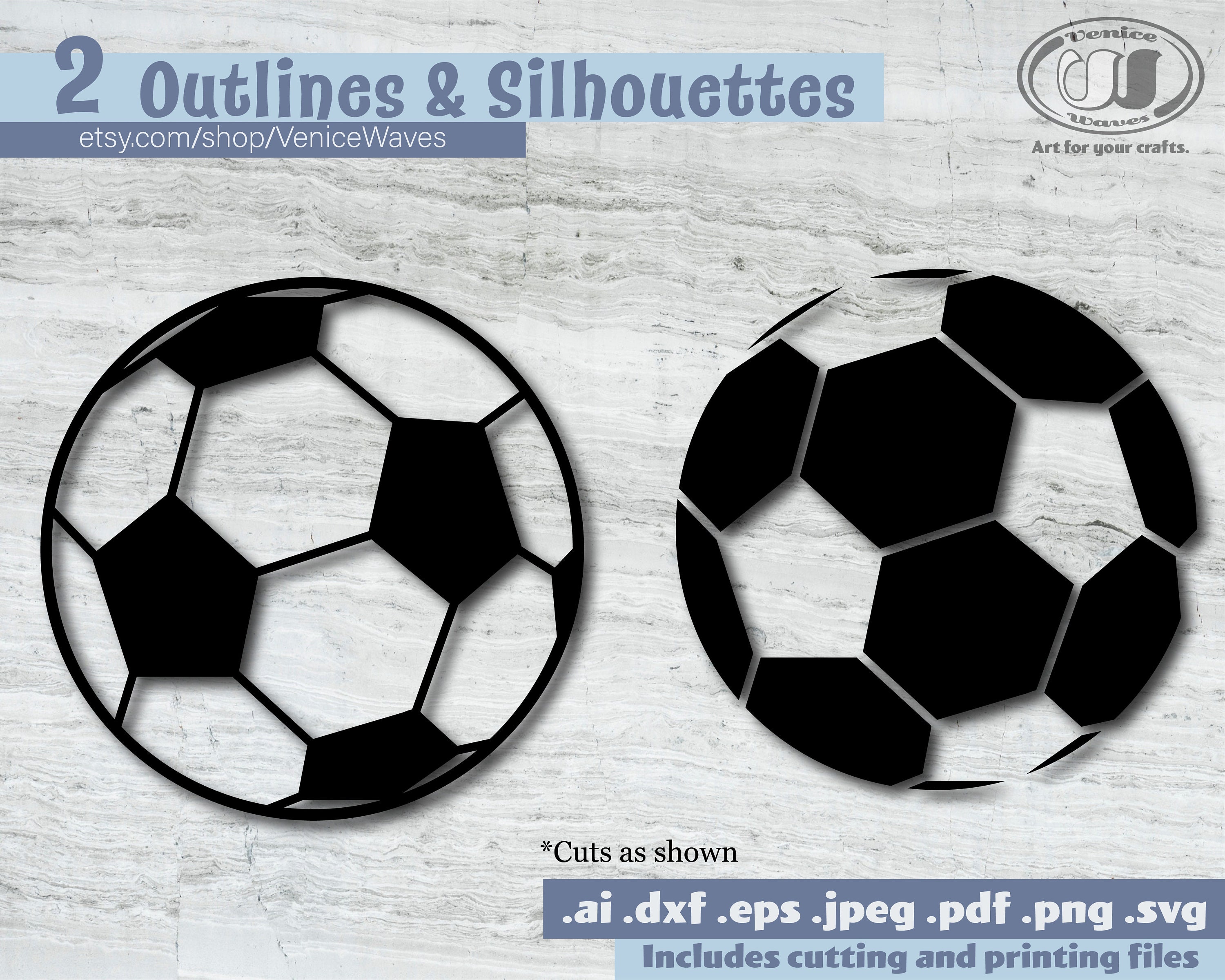 Soccer Ball SVG Soccer Cut File Sports Clipart Soccer PDF | Etsy