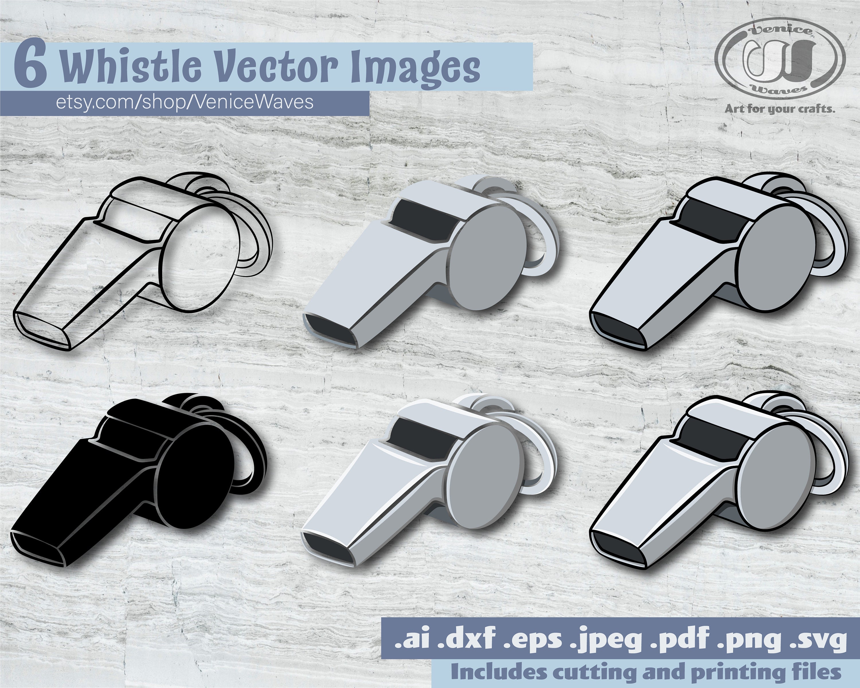 Whistle SVG Whistle Cut File Whistle Clipart Whistle PDF | Etsy