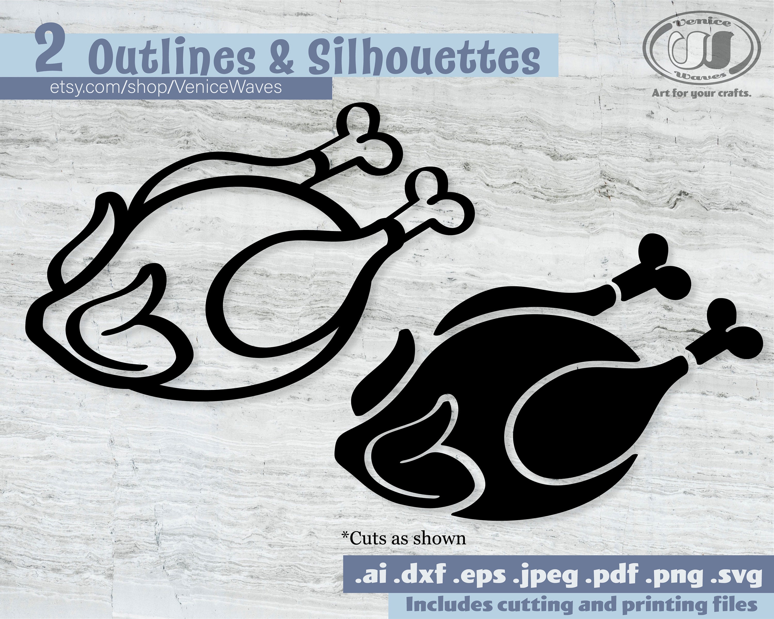 Cooked Turkey SVG Thanksgiving Cut File Food Clipart | Etsy