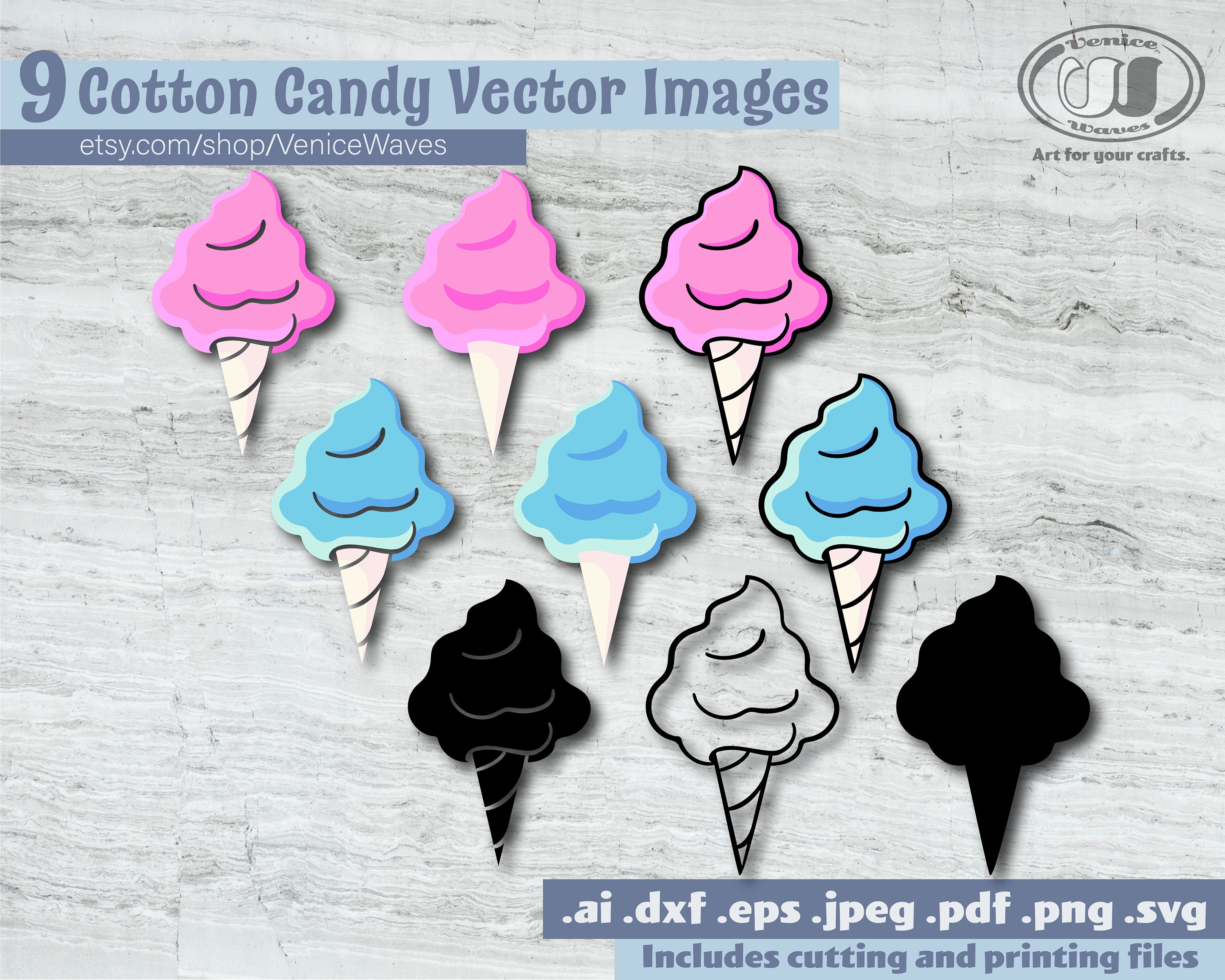 Cotton Candy SVG Cotton Candy Cut File Cotton Candy Clipart - Etsy