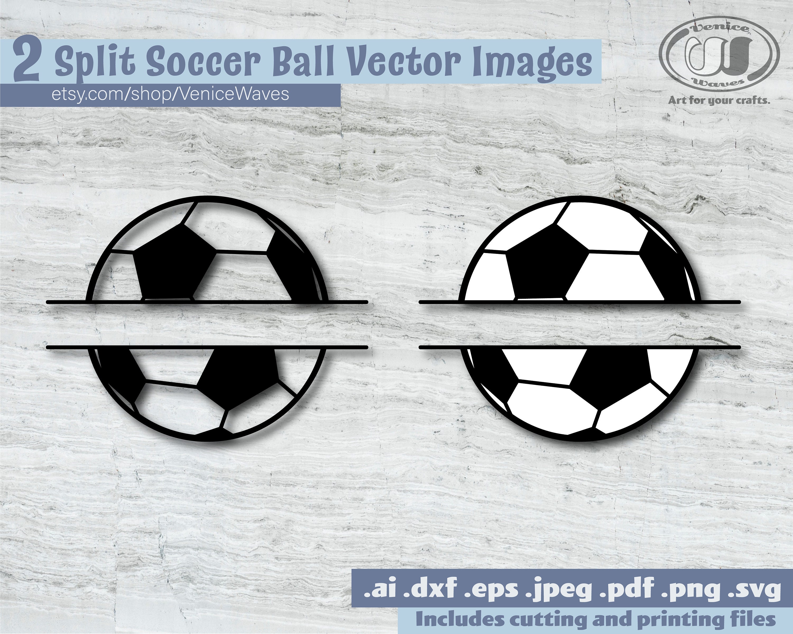 Split Soccer Ball SVG Split Soccer Ball Cut File Soccer Ball | Etsy