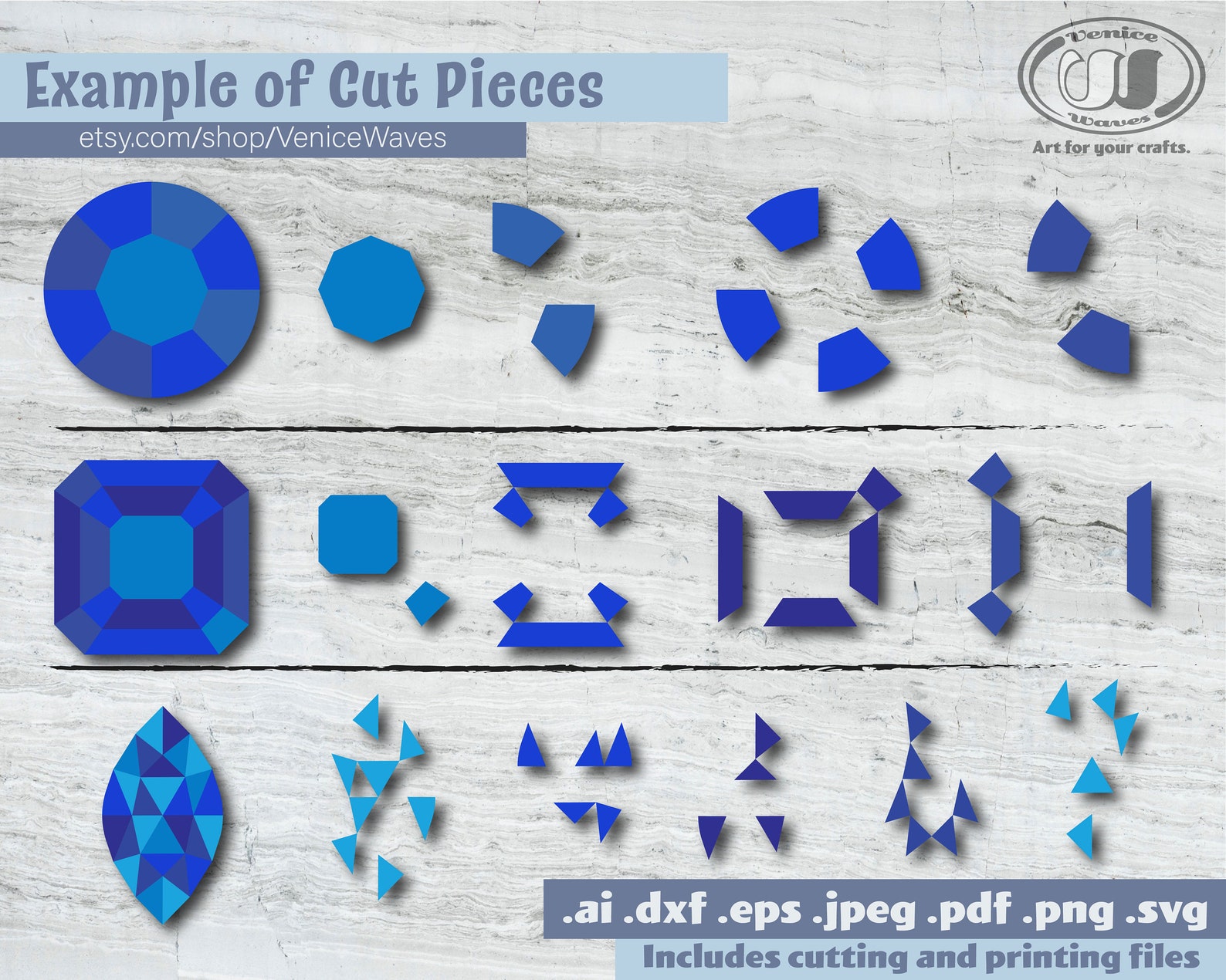 Cut Sapphires SVG Rubies Cut Drawing Gemstone Clipart - Etsy