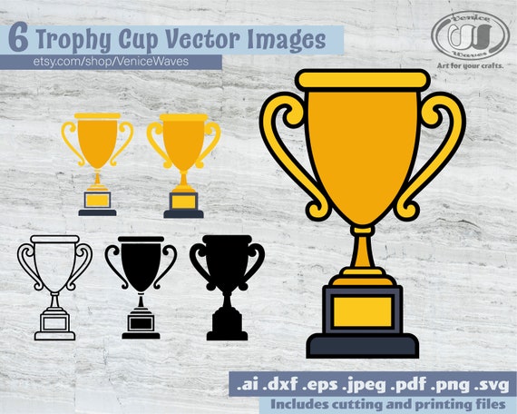 Trophy Cup SVG Trophy Cut File Award Clipart Sports PDF | Etsy UK