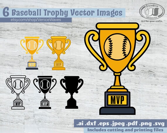 Baseball Trophy Cup SVG Baseball Trophy Cut File Award - Etsy
