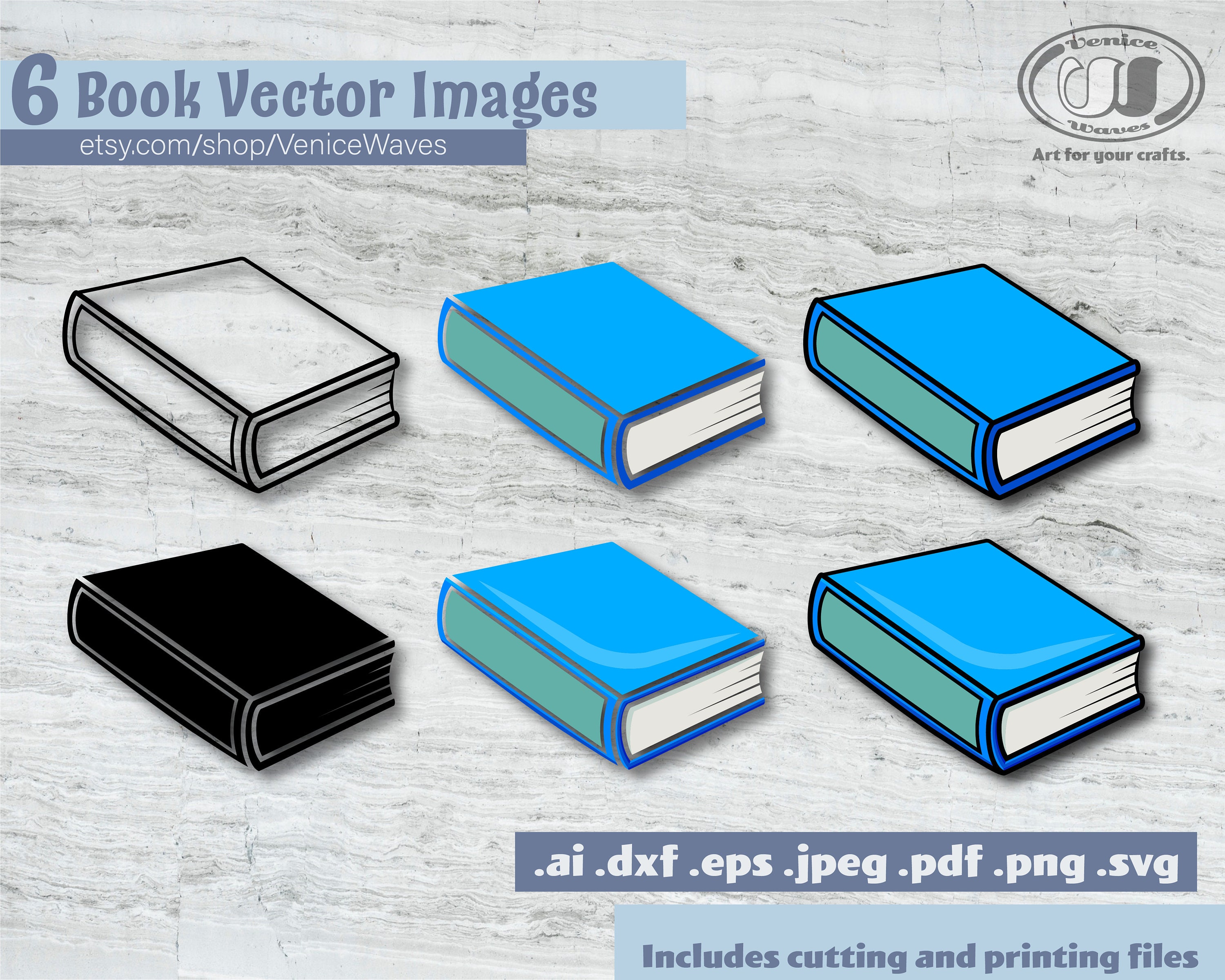 Book SVG Book Cut File Book Clipart Book PDF Book | Etsy