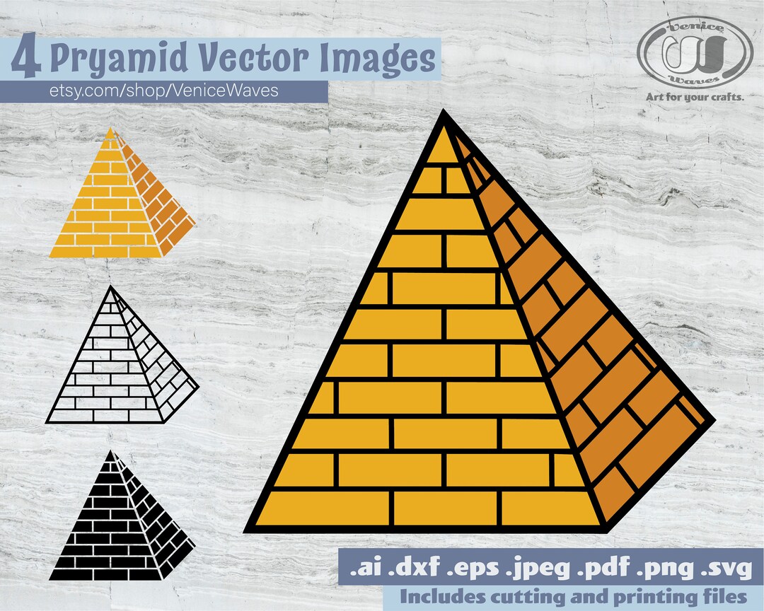 Pyramid SVG, Pyramid Cut File, Pyramid Clipart, Pyramid PDF, Pyramid ...