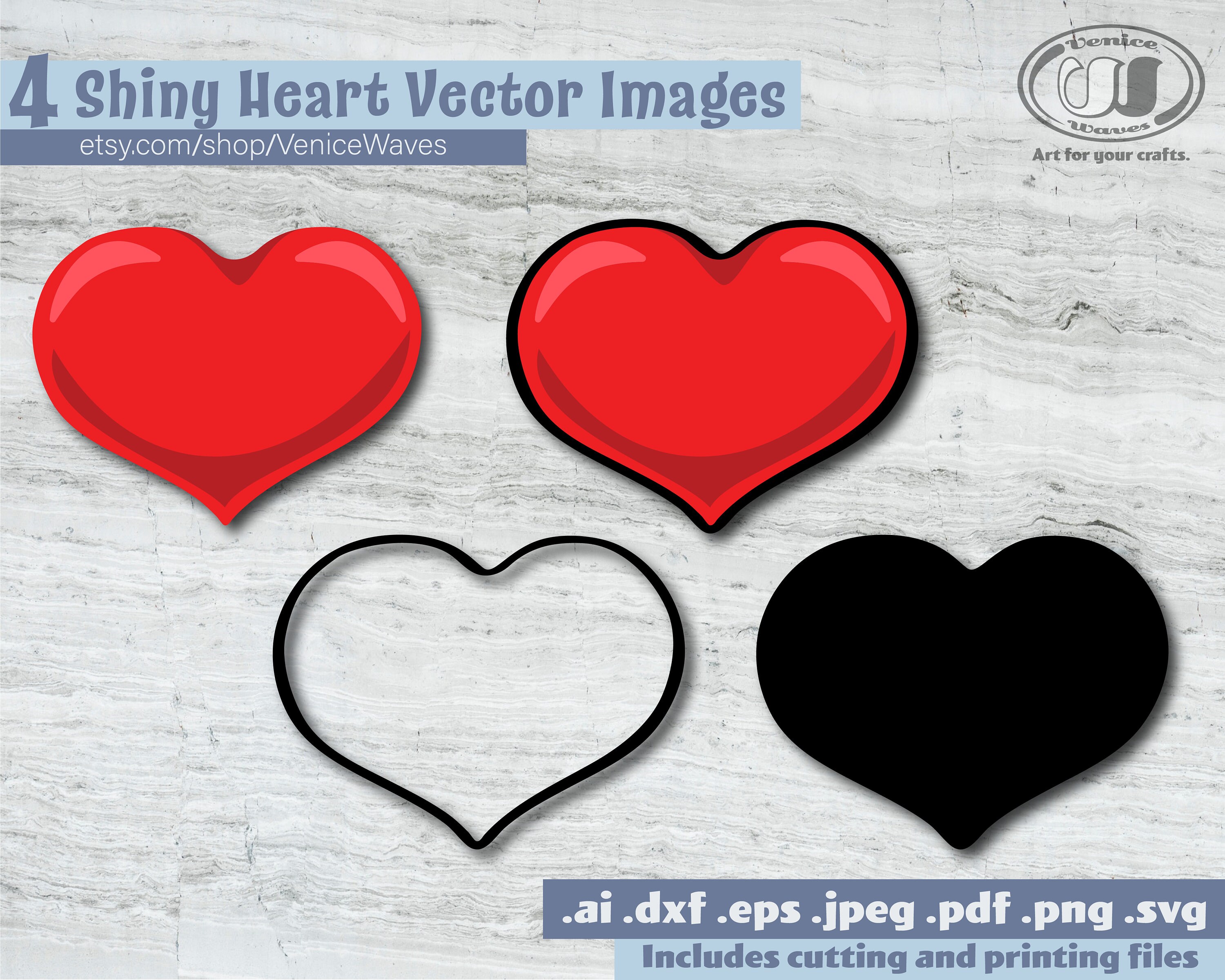 Shiny Heart Clipart Shiny Heart Cut File Shiny Heart - Etsy Canada