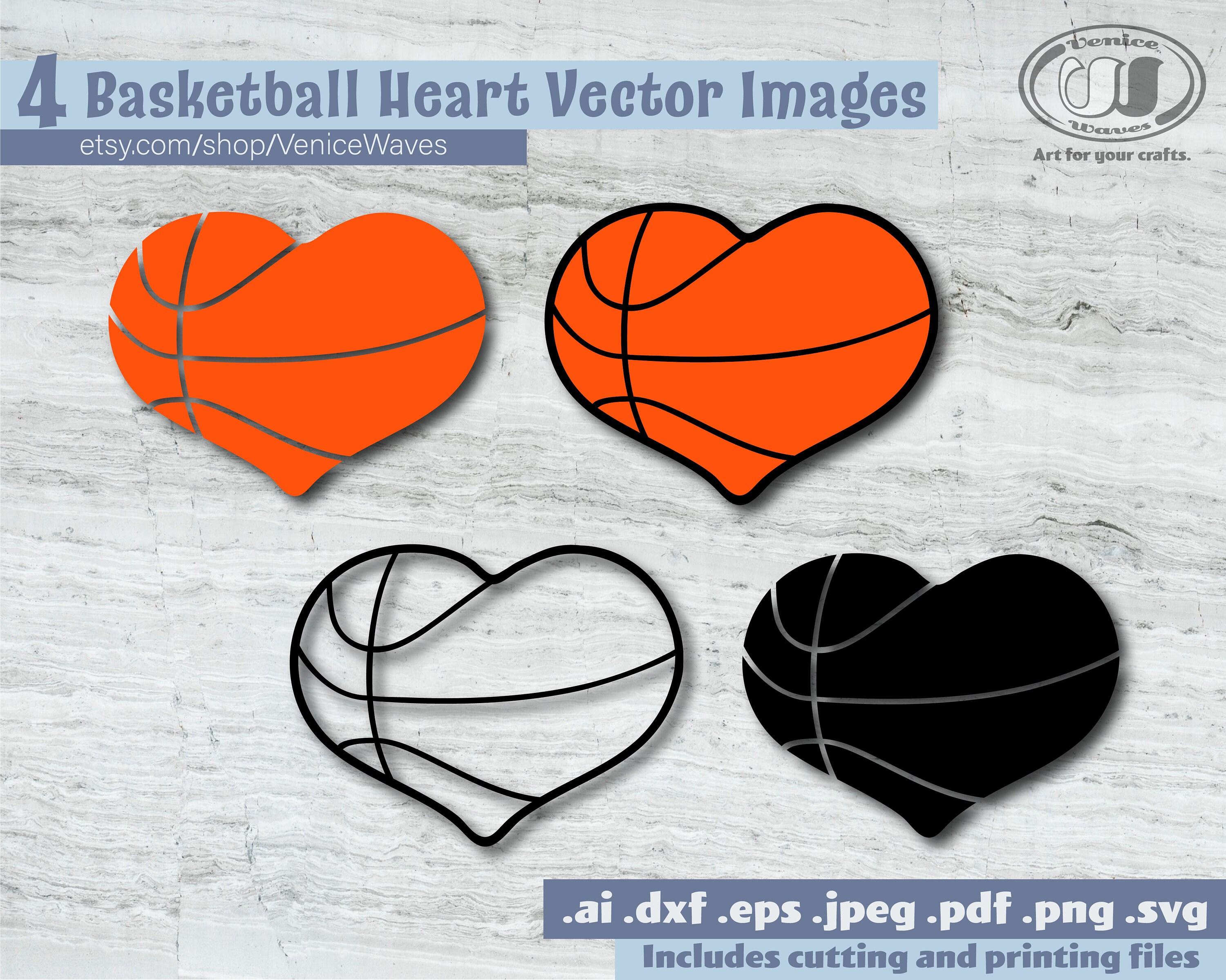 Basketball Heart SVG Basketball Heart Cut File Basketball | Etsy