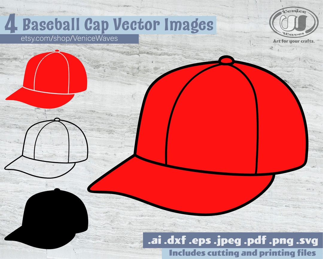 Baseball Cap SVG, Baseball Cap Cut File, Baseball Cap Clipart, Baseball ...
