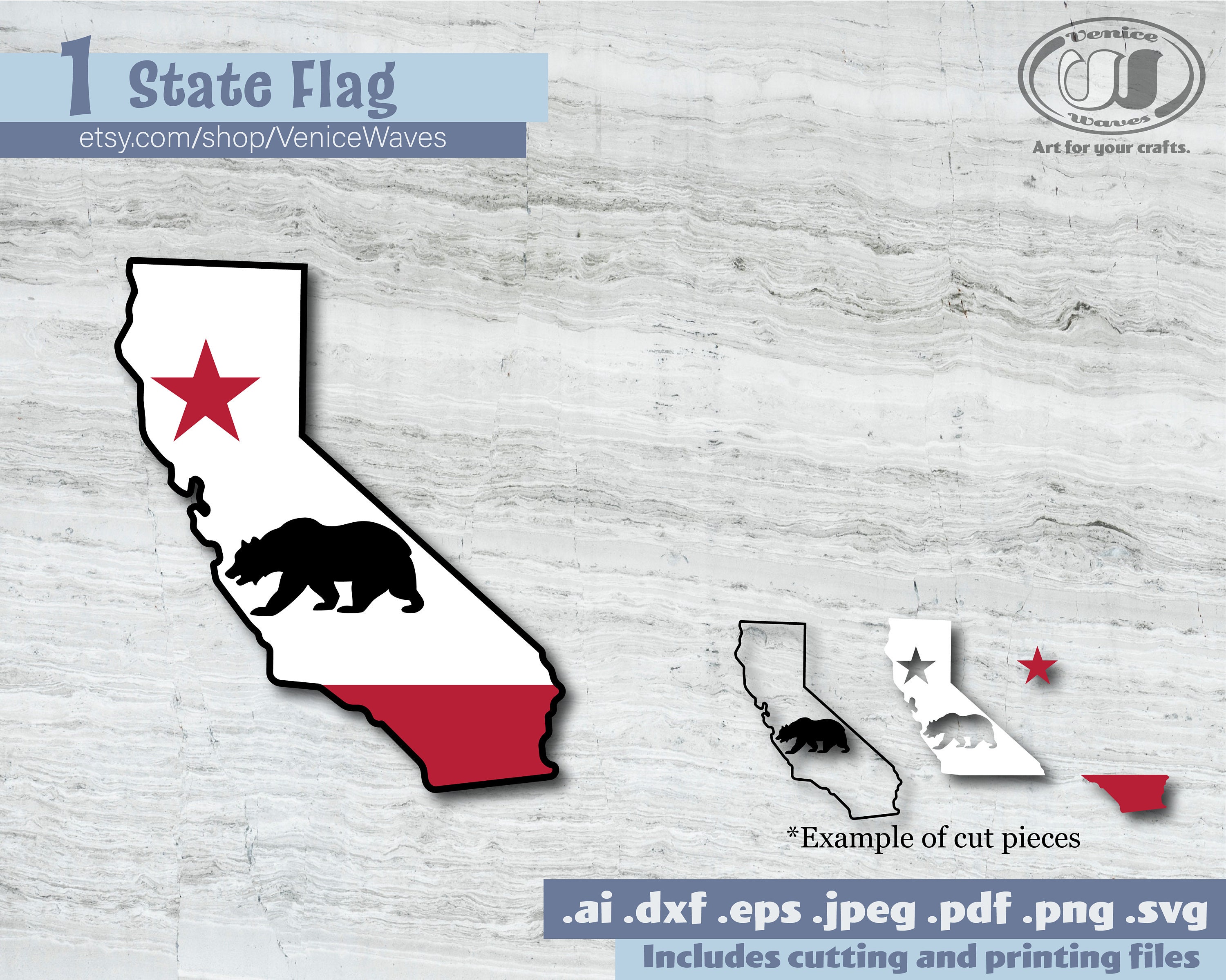 California SVG California Cut File California Clipart | Etsy