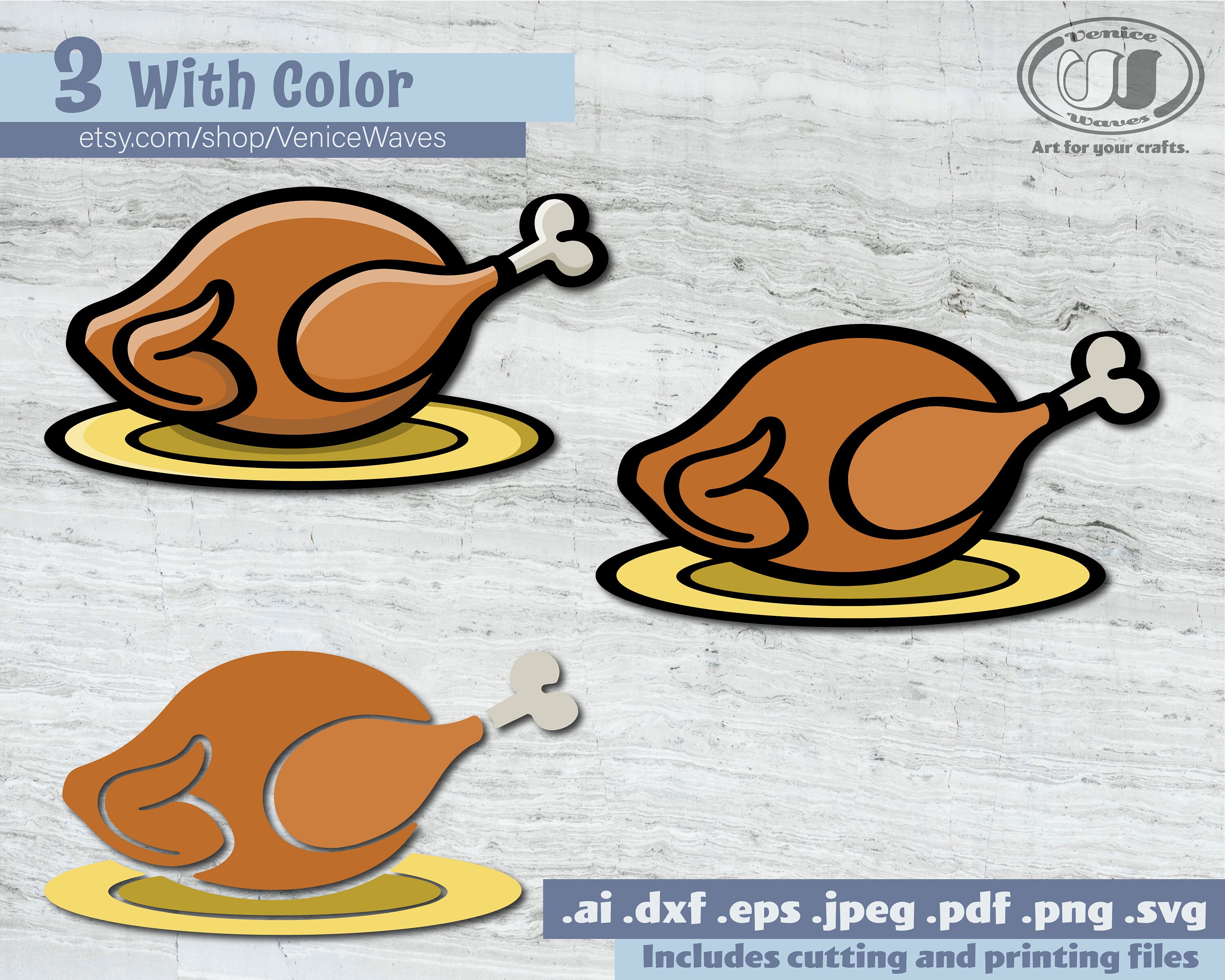 Cooked Turkey SVG Thanksgiving Cut File Food Clipart | Etsy