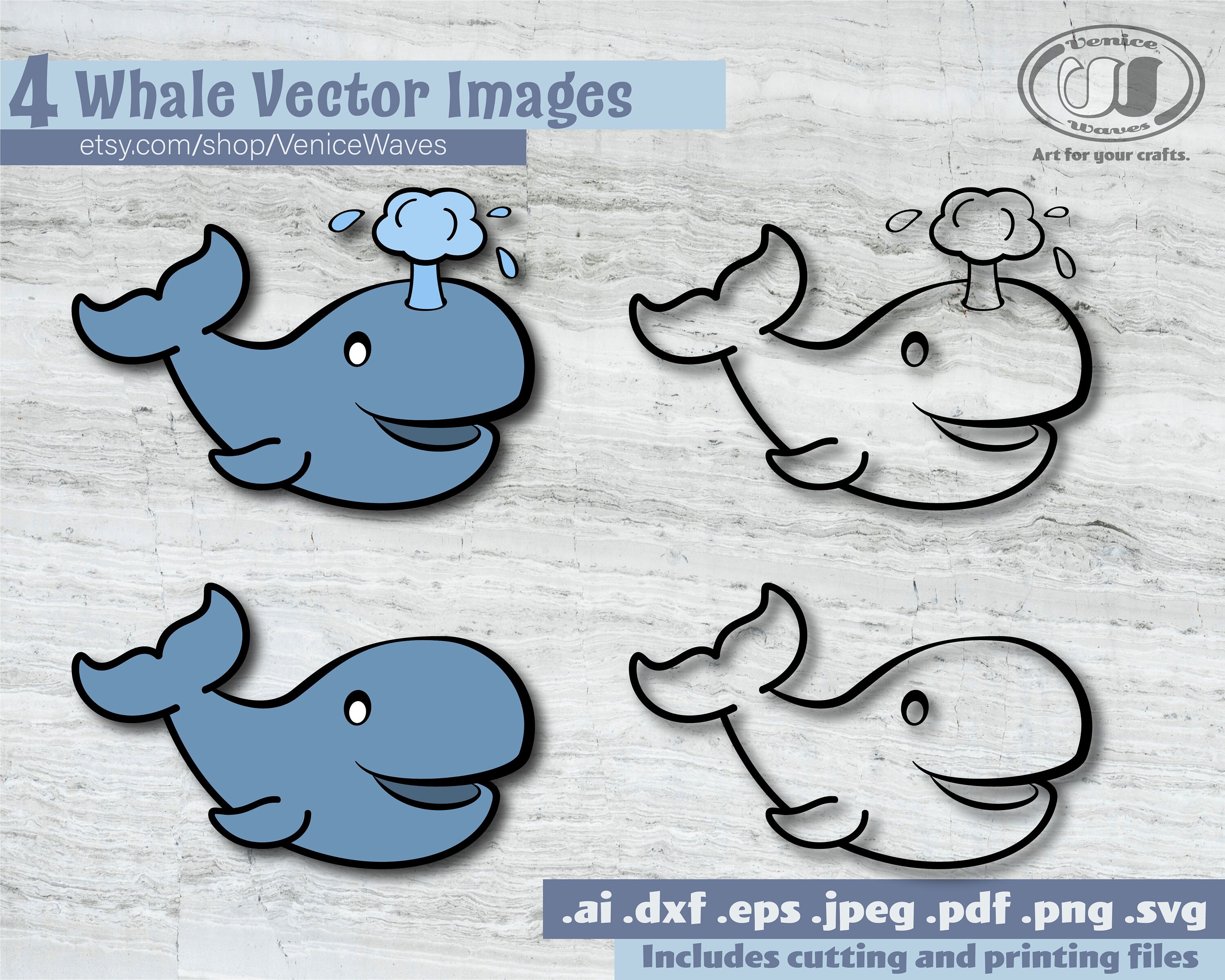 Whale SVG Whale Cut File Whale Clipart Whale PDF Dolphin | Etsy