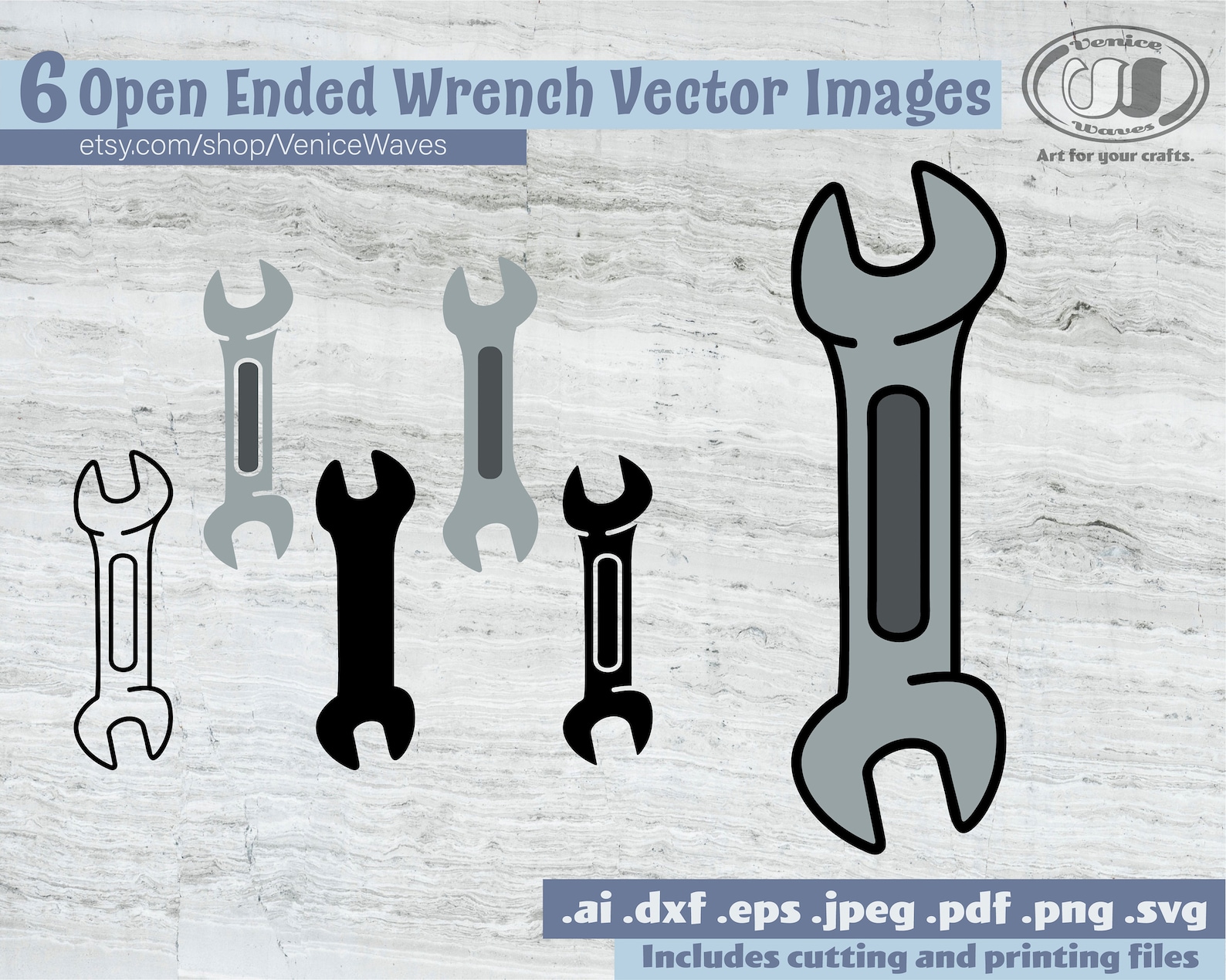 Open Ended Wrench SVG Tools Cut File Open Ended Wrench - Etsy