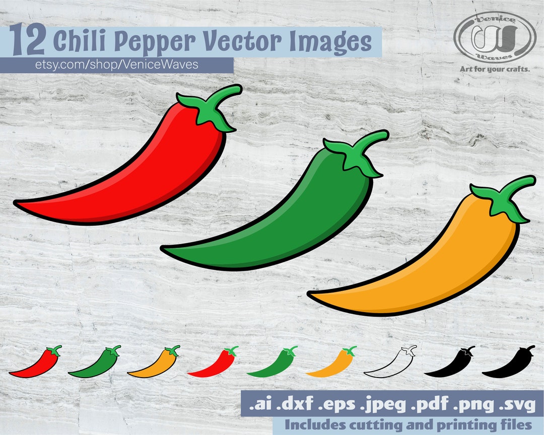 Chili Pepper SVG, Chili Pepper Cut File, Chili Pepper Clipart, Chili ...
